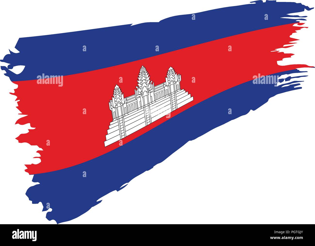 Cambodia flag, vector illustration Stock Vector Image & Art - Alamy