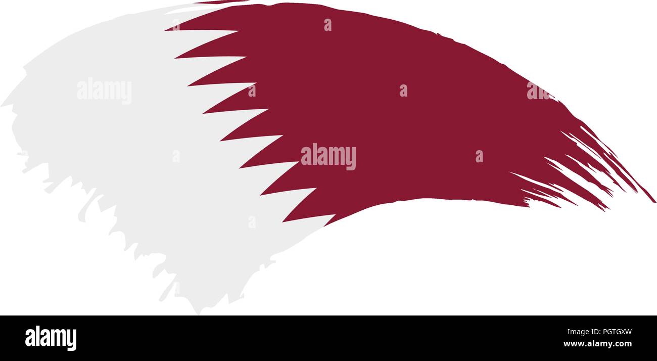 Qatar flag, vector illustration Stock Vector Image & Art - Alamy