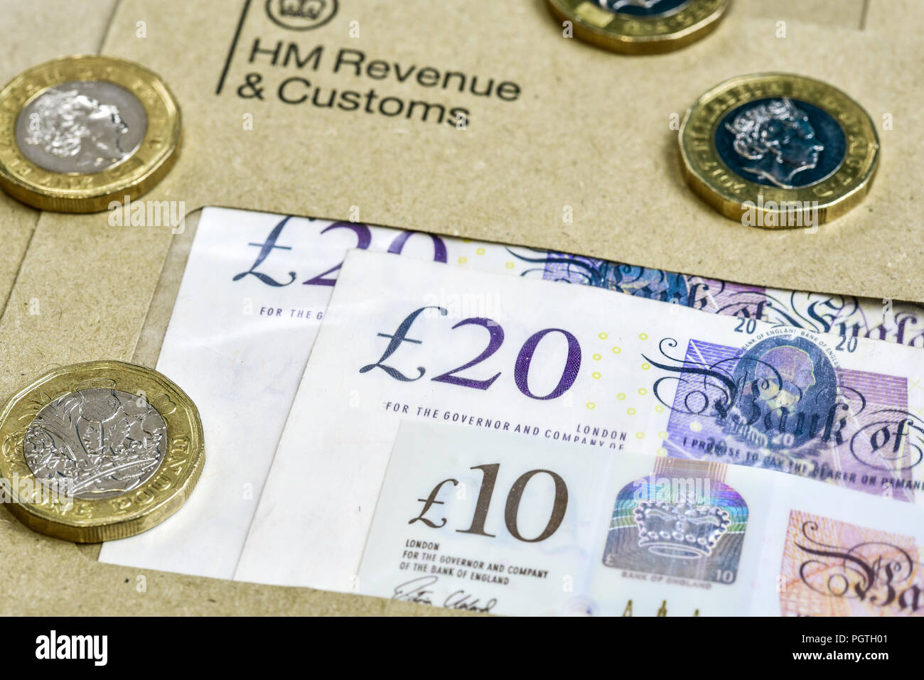 England, UK - August 16 2018: The logo of Her Majestys Revenue and ...