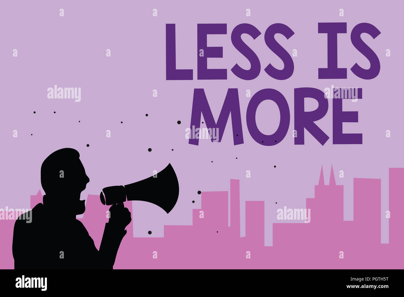 Writing note showing Less Is More. Business photo showcasing Minimalist ...