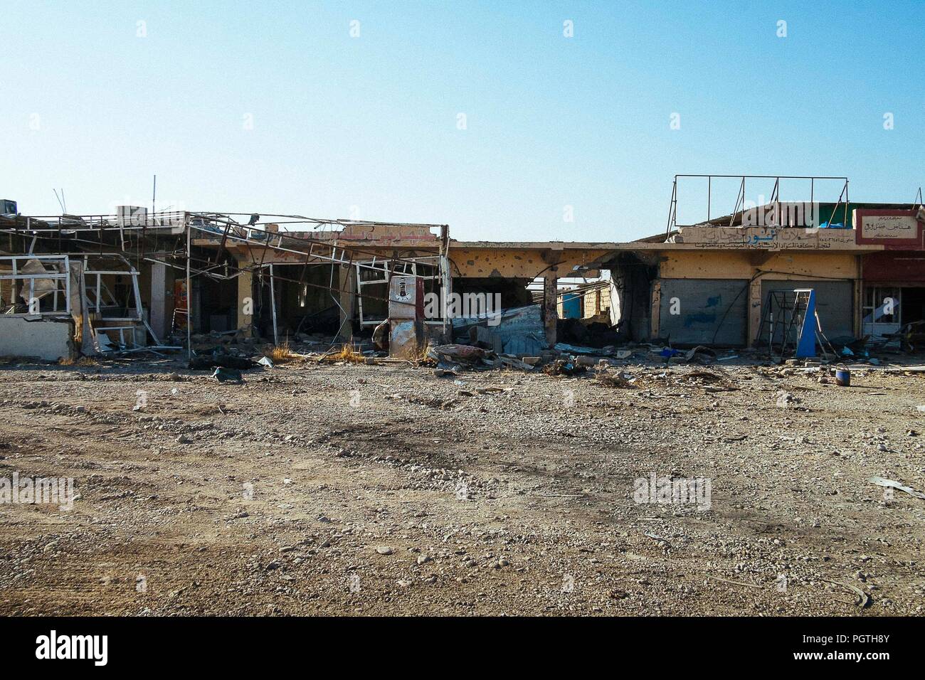The ruins of Qaraqosh the christian city destroyed by ISIS Stock Photo ...