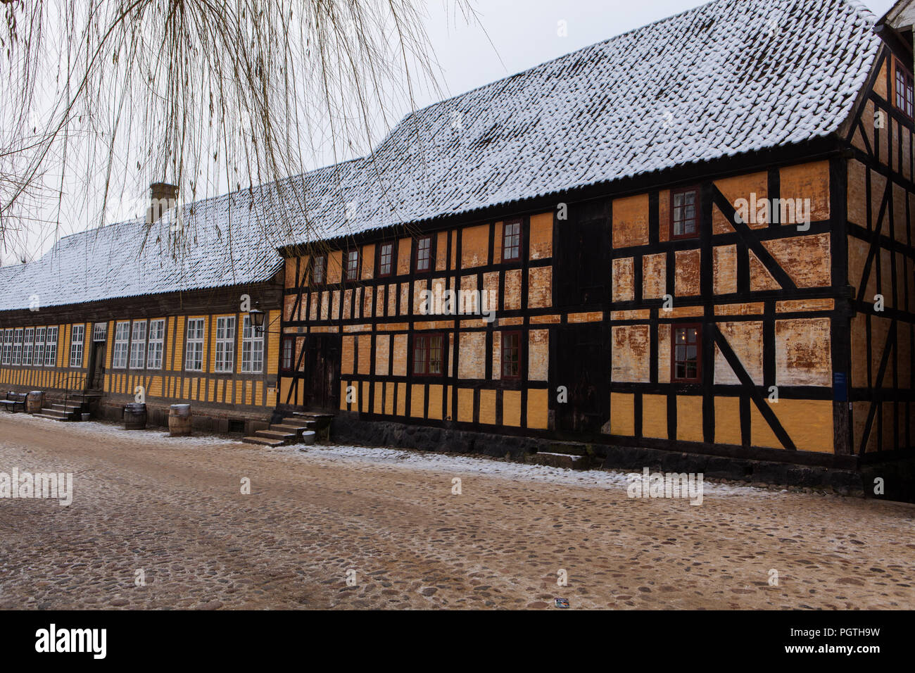 Freilichtmuseum Den Gamle By Stock Photo - Alamy