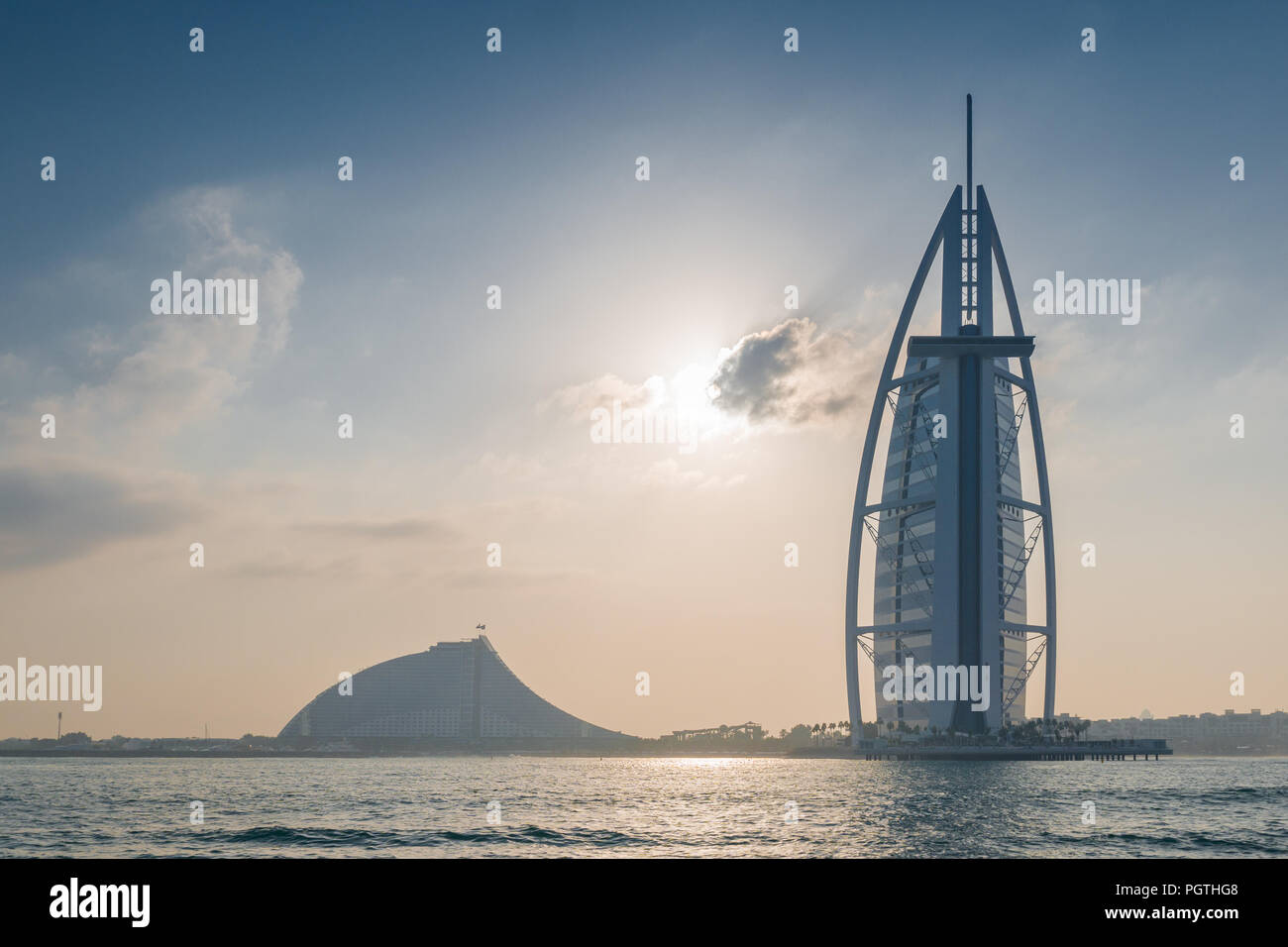 Dubai Burj Al Arab on morning light Stock Photo - Alamy