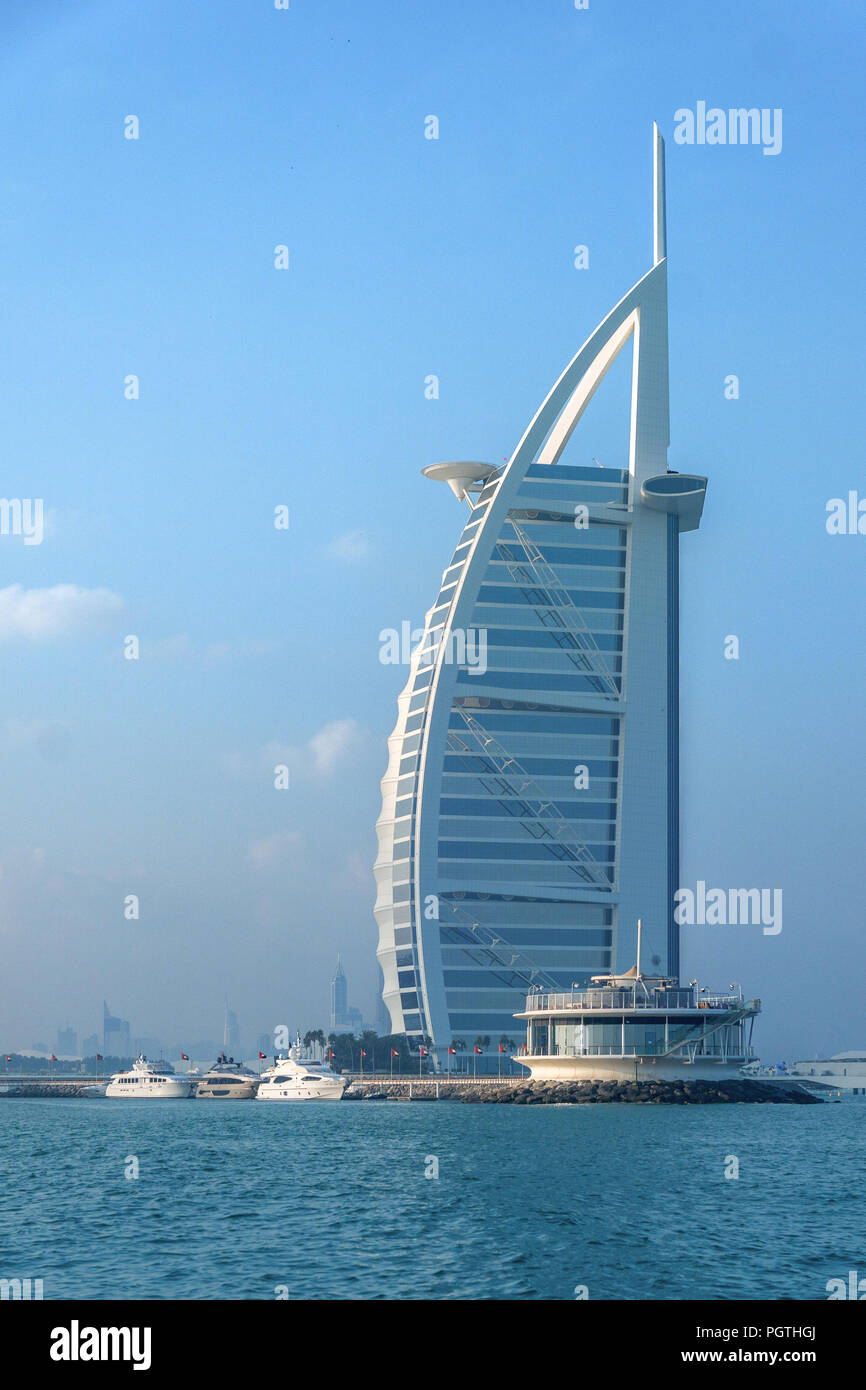 Dubai Burj Al Arab on morning light Stock Photo - Alamy