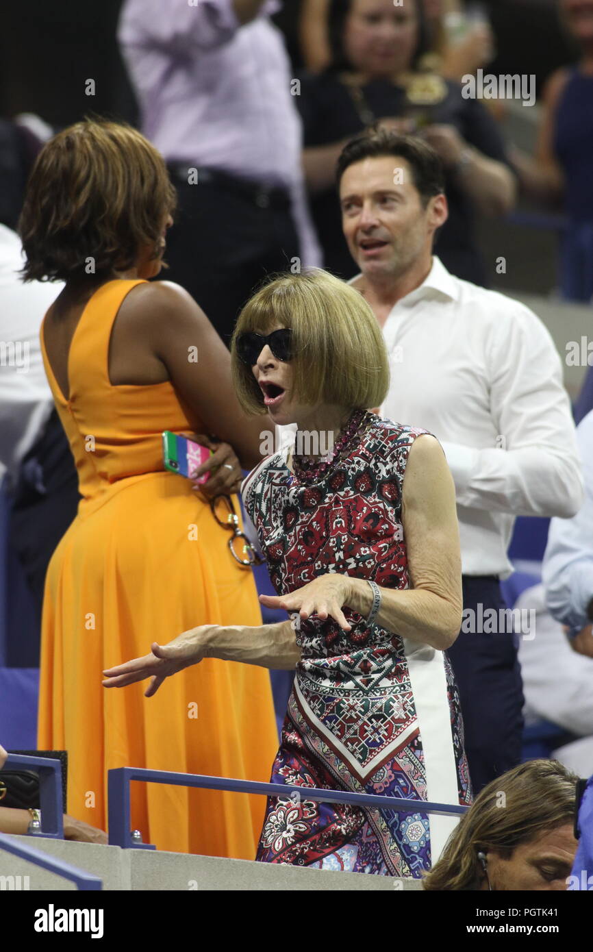 Gayle King Hugh Jackman 8-27-2018 At the US Tennis Open Photo by John ...