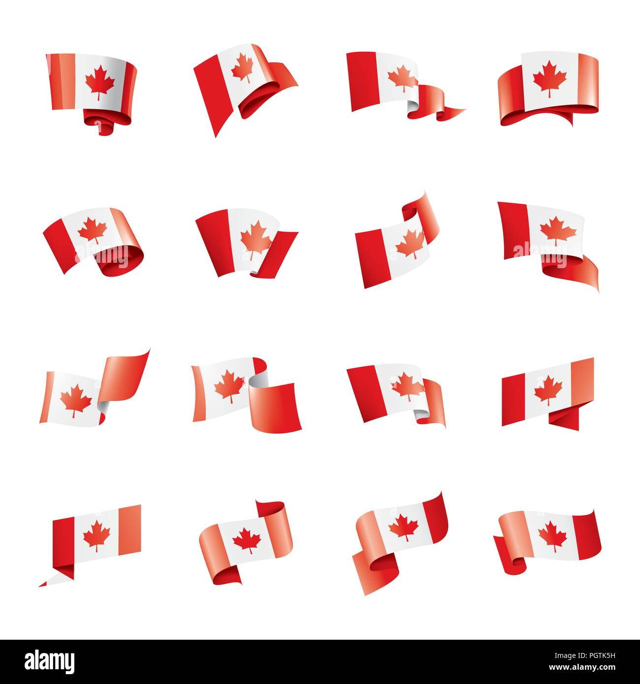 Canada flag, vector illustration on a white background Stock Vector Image & Art - Alamy