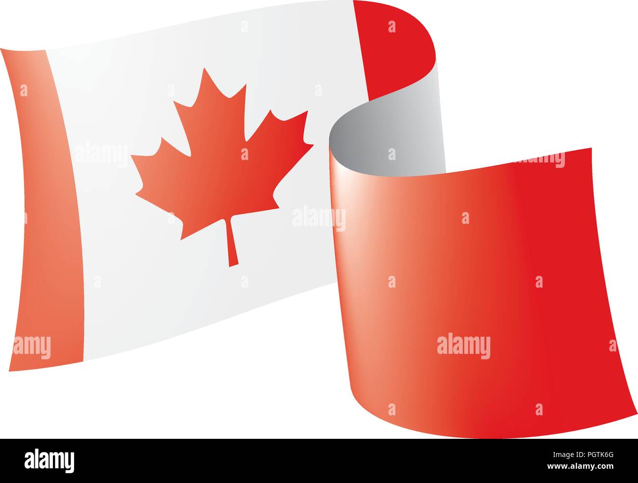 Canada flag, vector illustration on a white background Stock Vector ...