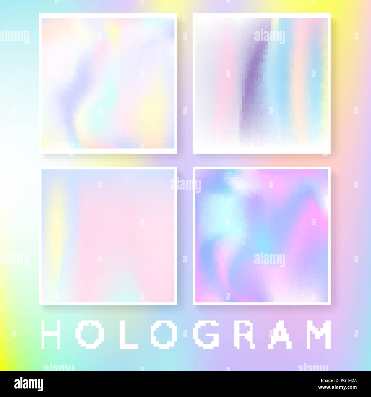 Holographic abstract backgrounds set Stock Vector Image & Art - Alamy