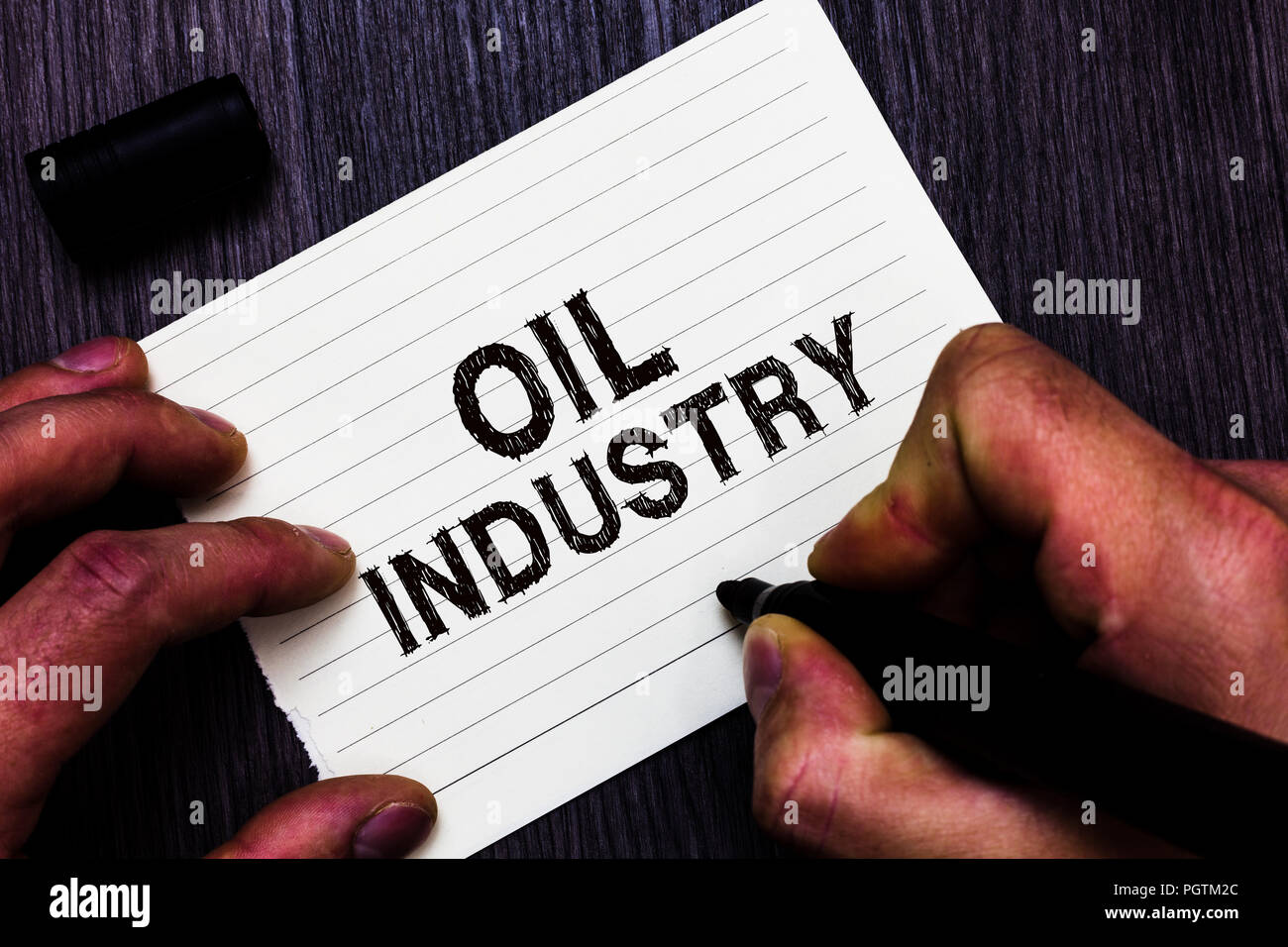 Text sign showing Oil Industry. Conceptual photo Exploration Extraction ...