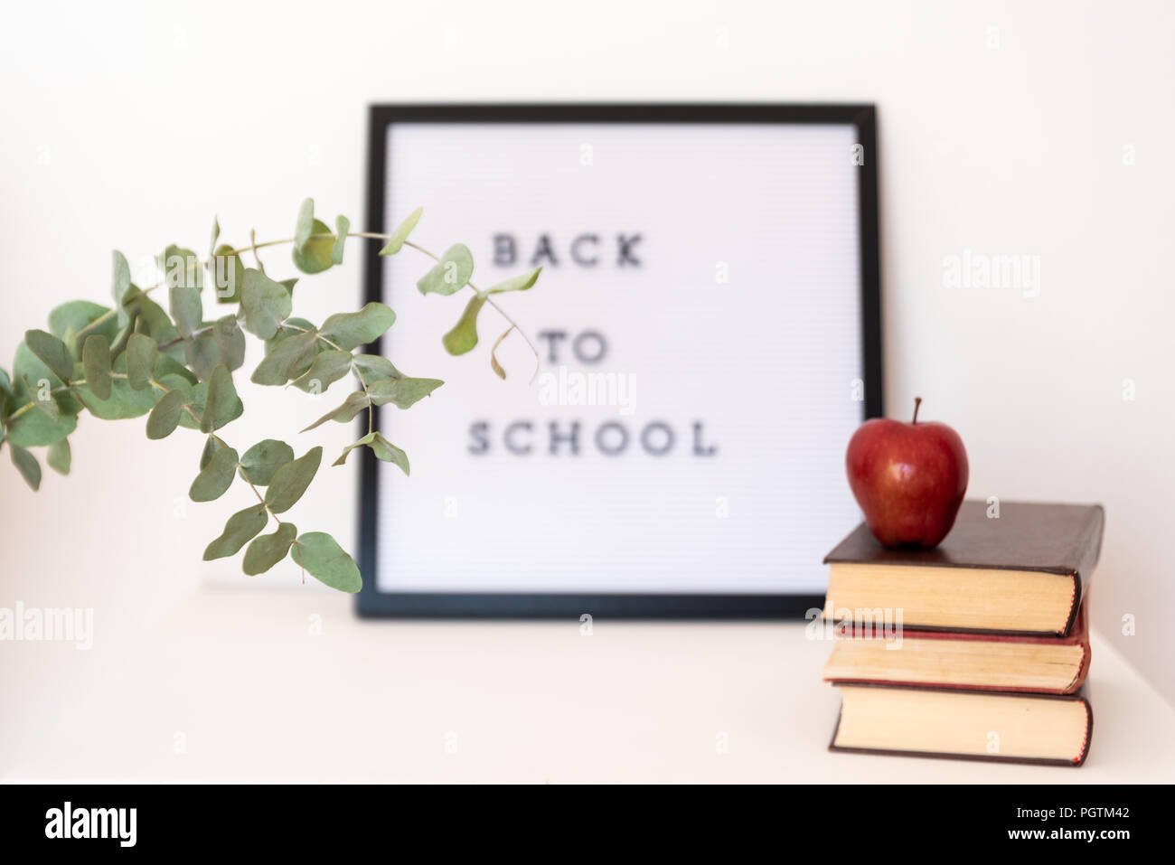 Back to school notice on message board Stock Photo - Alamy