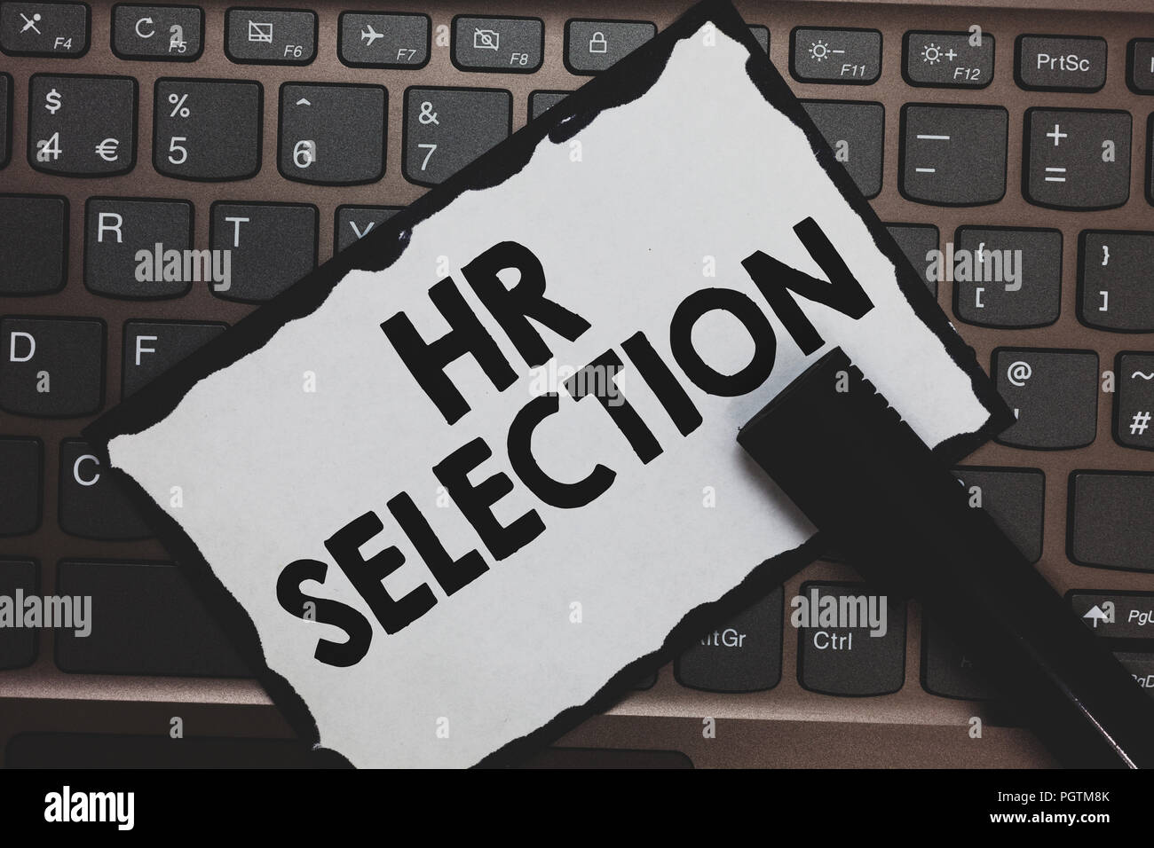 Handwriting Text Hr Selection Concept Meaning Process And Approached By Human Resources When