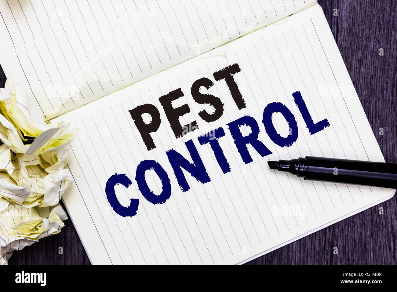 Conceptual hand writing showing Pest Control. Business photo text ...