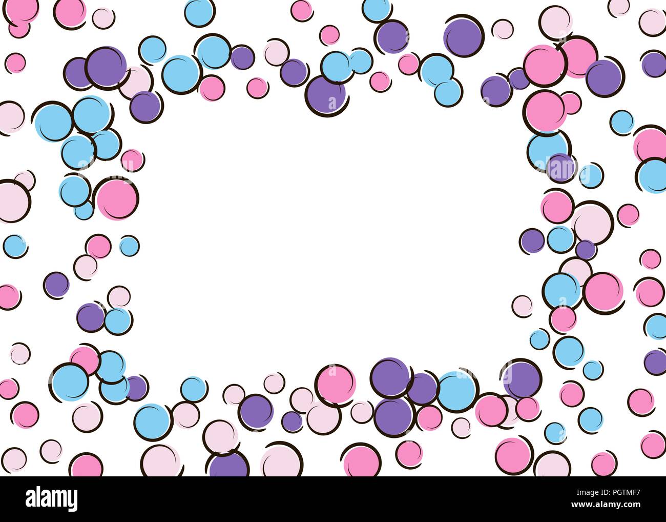 Polka dot frame with comic pop art confetti Stock Vector Image & Art ...