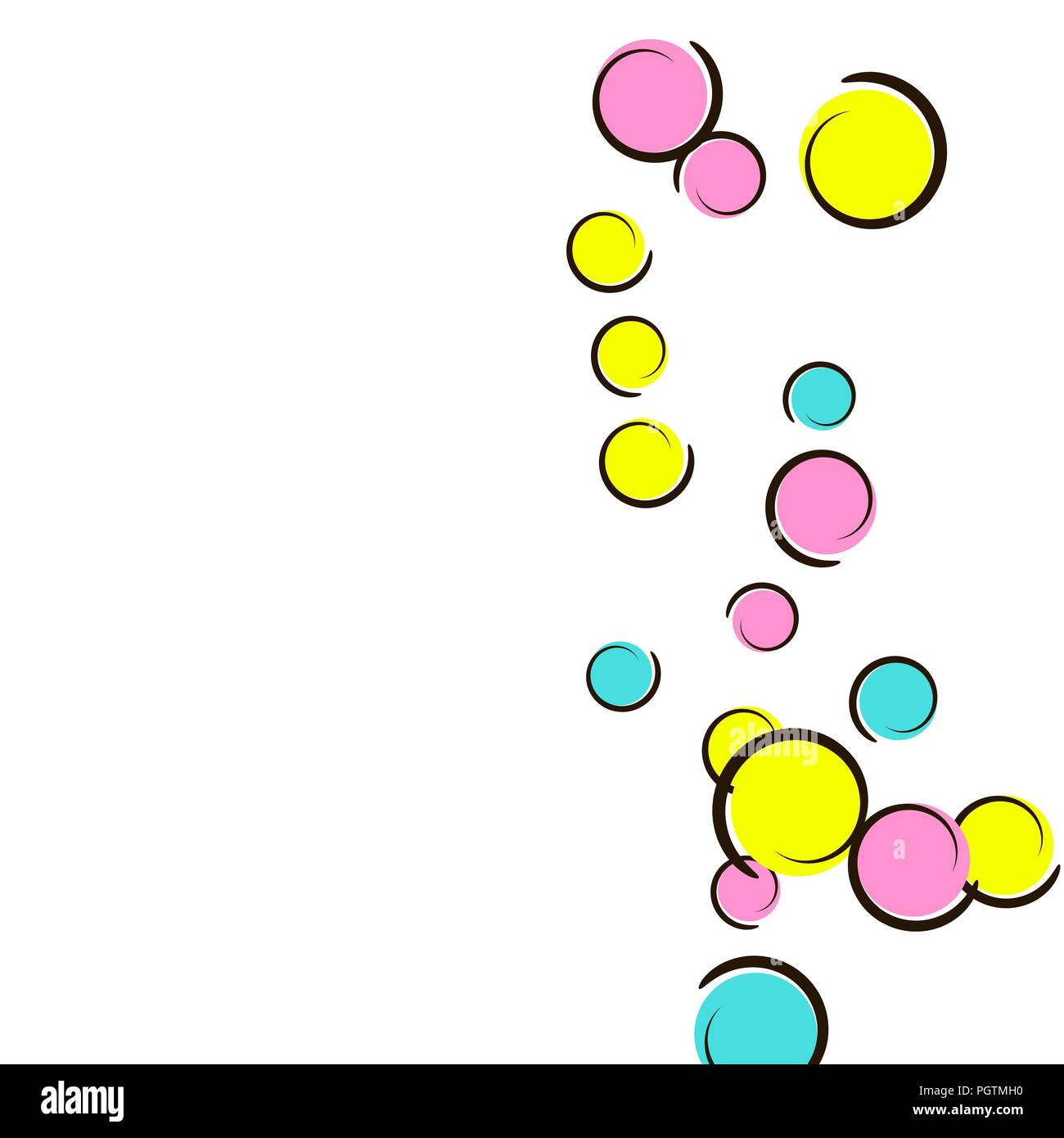 Pop art colorful confetti Cut Out Stock Images & Pictures - Alamy