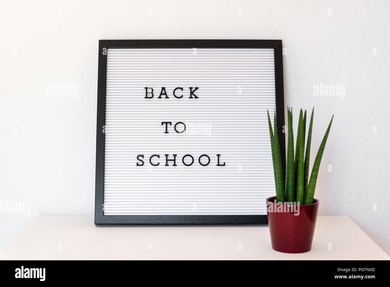 Back to school notice on message board Stock Photo - Alamy