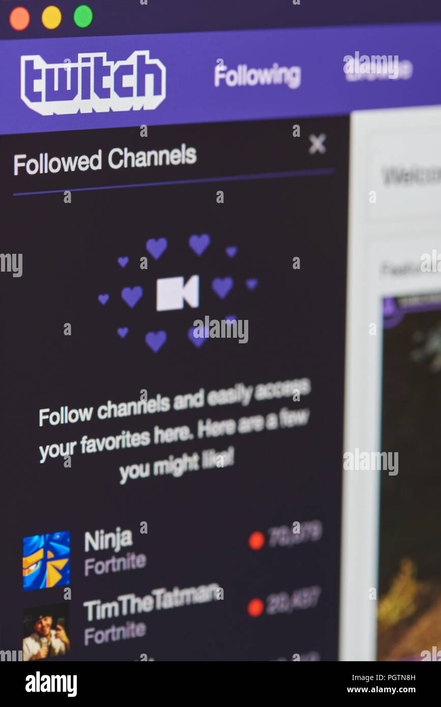 Twitch screen hi-res stock photography and images - Alamy