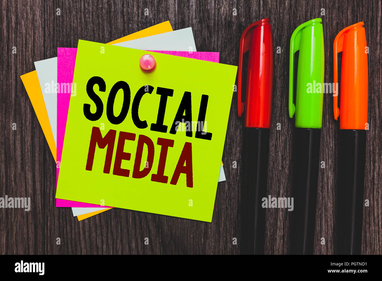 Conceptual hand writing showing Social Media. Business photo showcasing ...