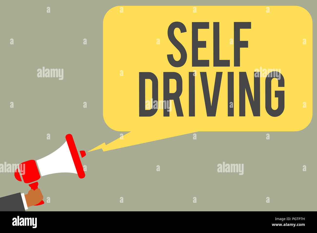 Conceptual hand writing showing Self Driving. Business photo text ...
