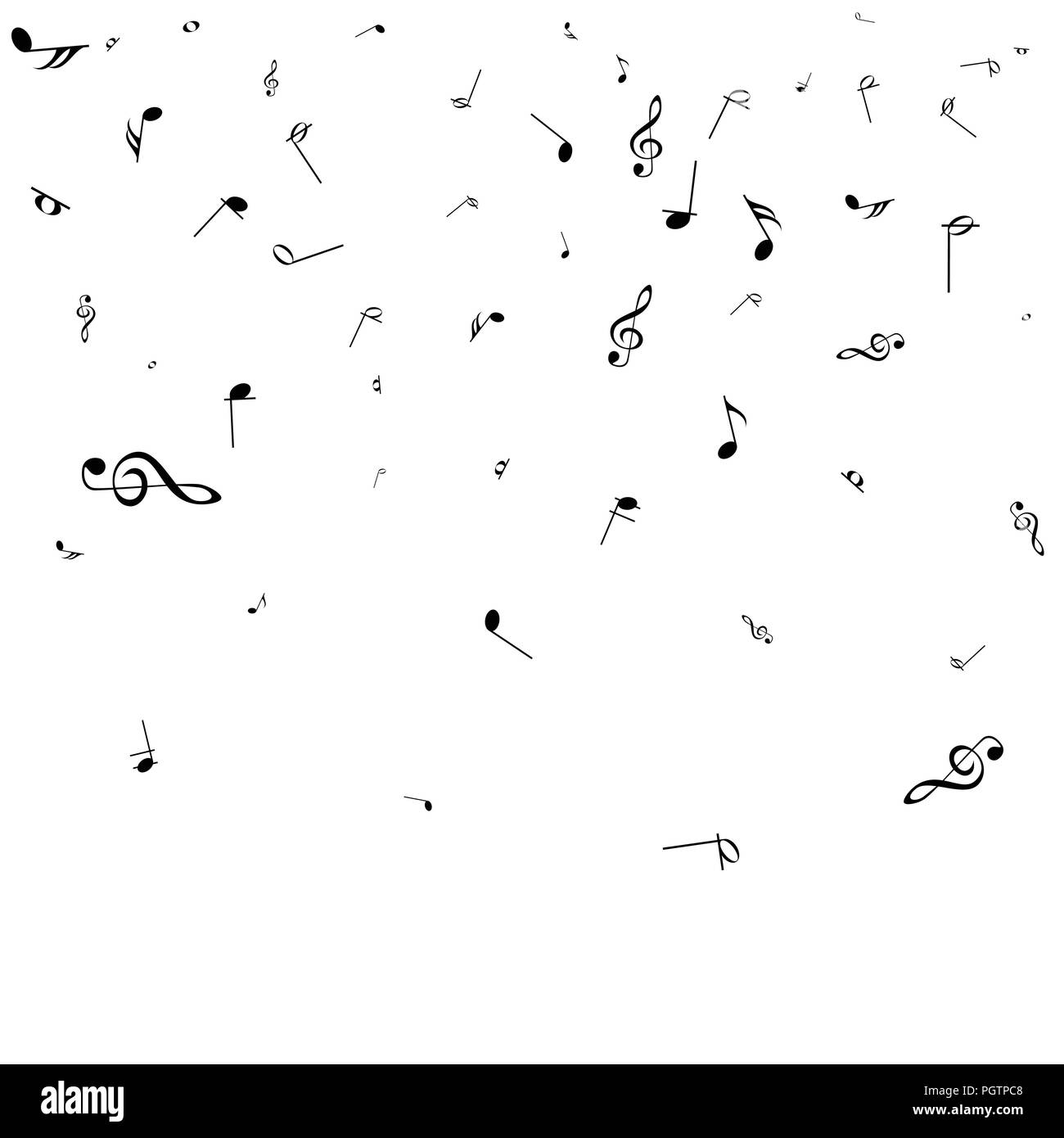 Black music notes Stock Vector Images - Alamy