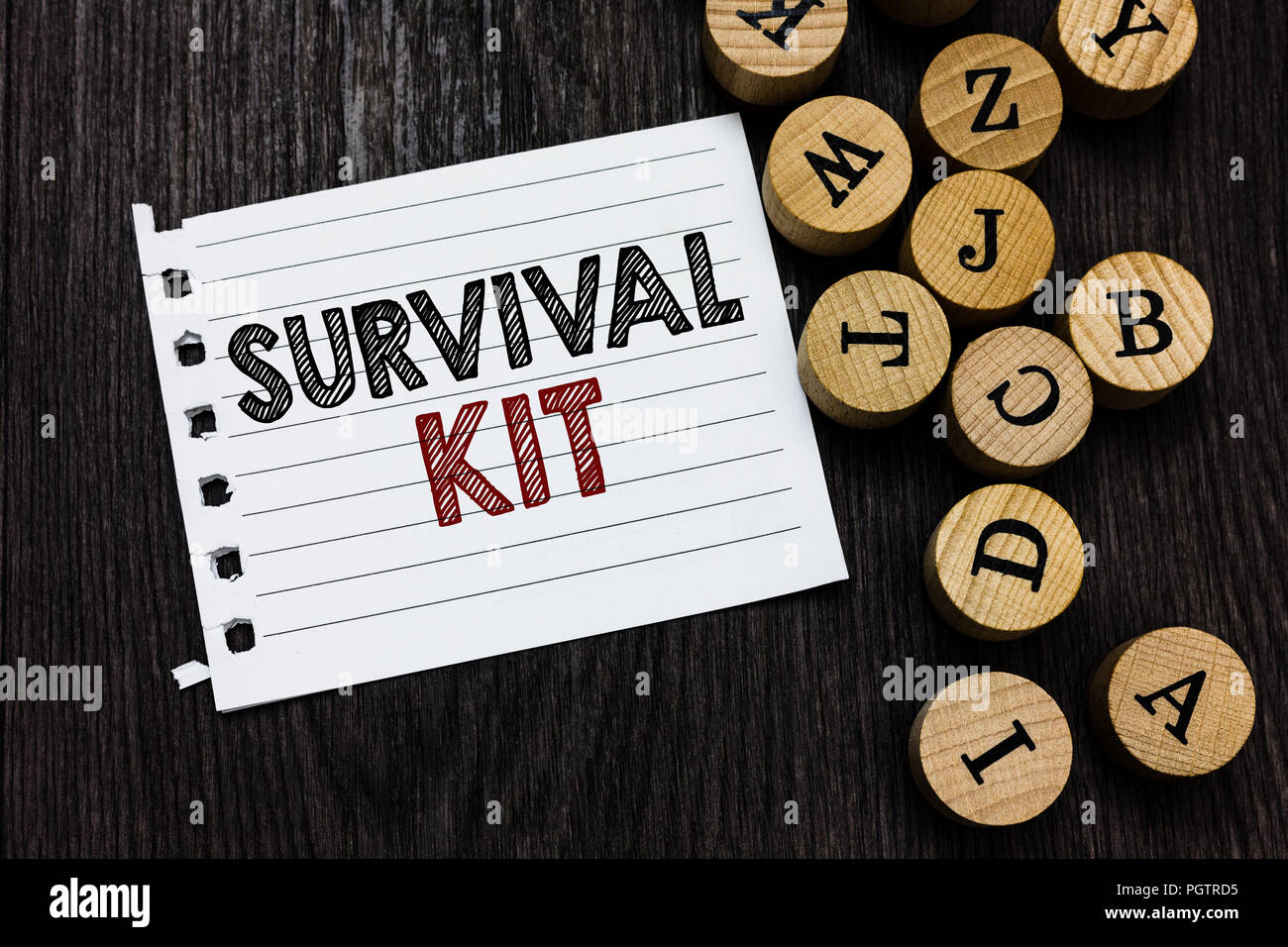 Word writing text Survival Kit. Business concept for Emergency ...