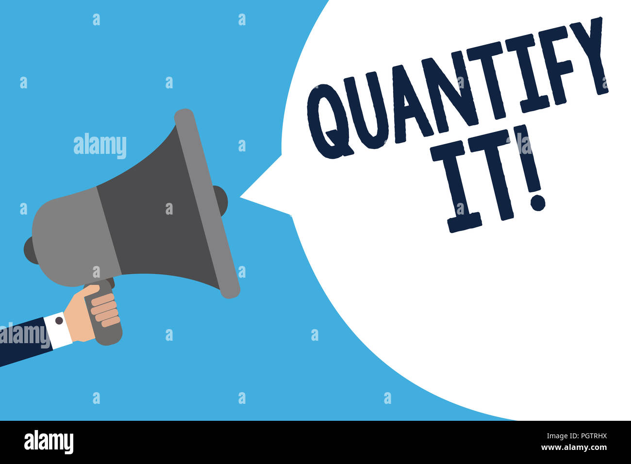 Handwriting text writing Quantify It. Concept meaning Measure the size ...