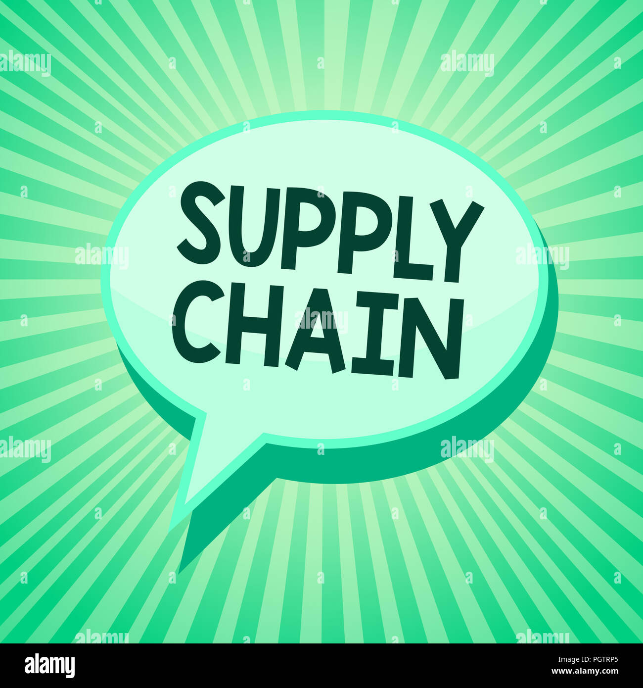 Handwriting text Supply Chain. Concept meaning System of organization ...