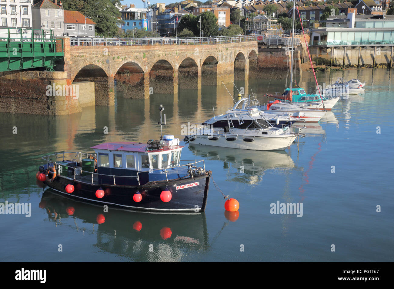 folkestone harbour on the kent coast Stock Photo - Alamy