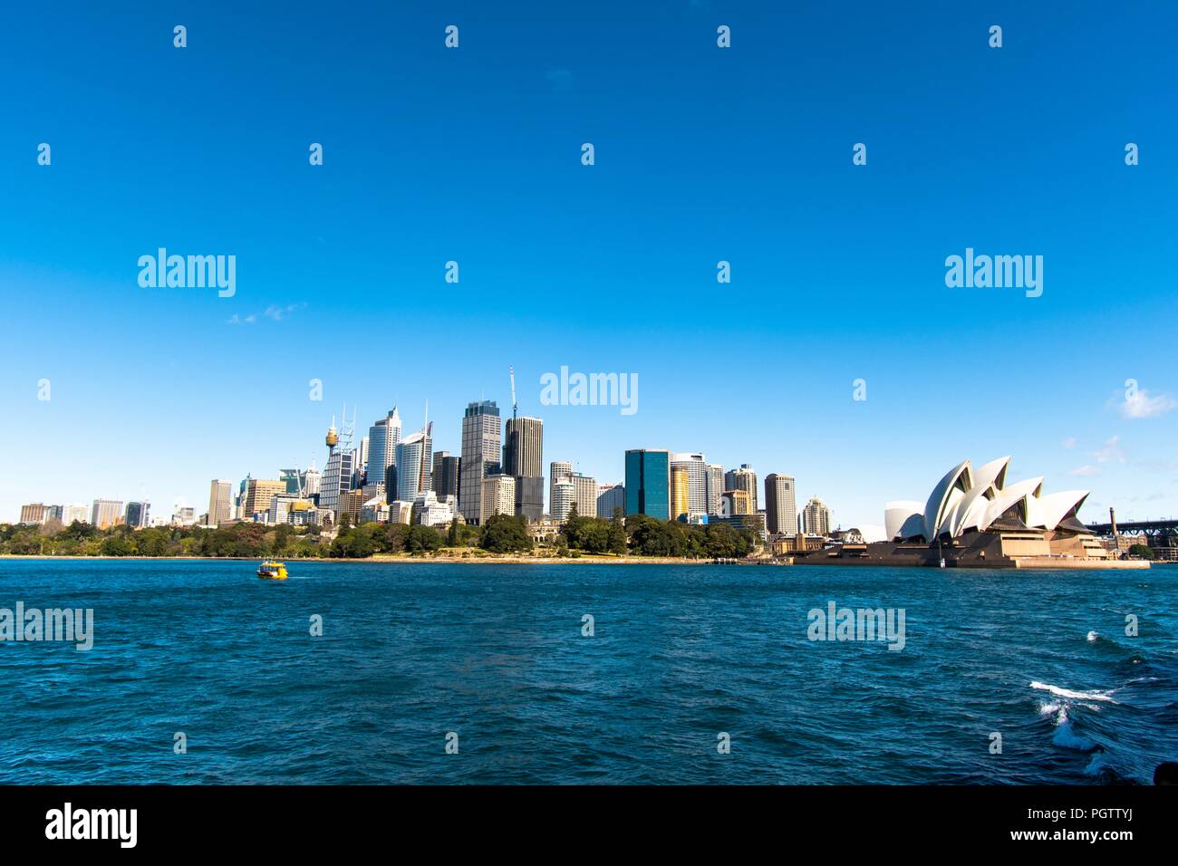 View of Sydney Skyline with Sydney Opera House - NSW Australia Stock ...