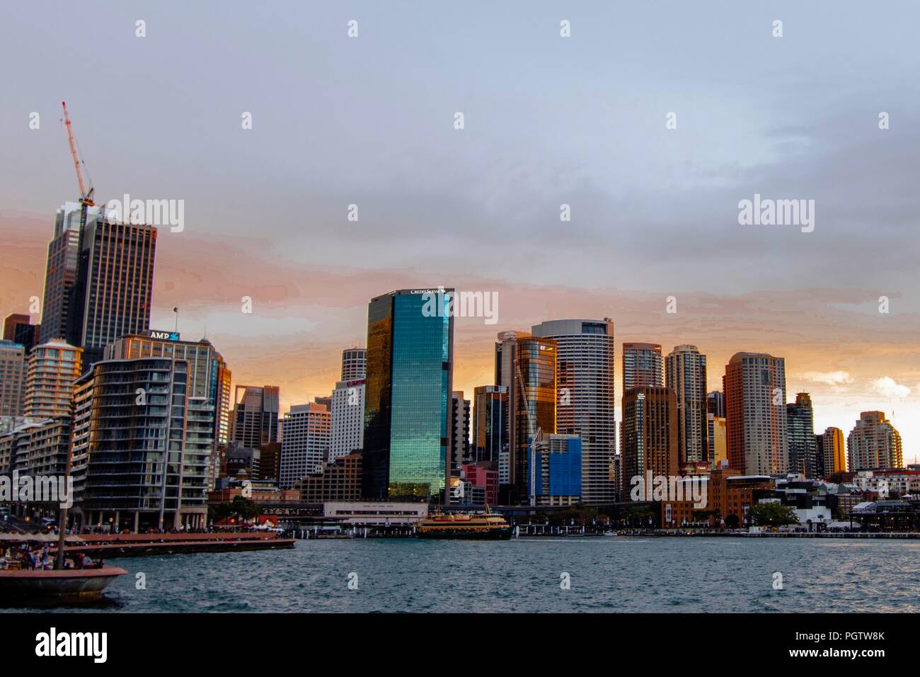 Sunset circular quay hi-res stock photography and images - Alamy