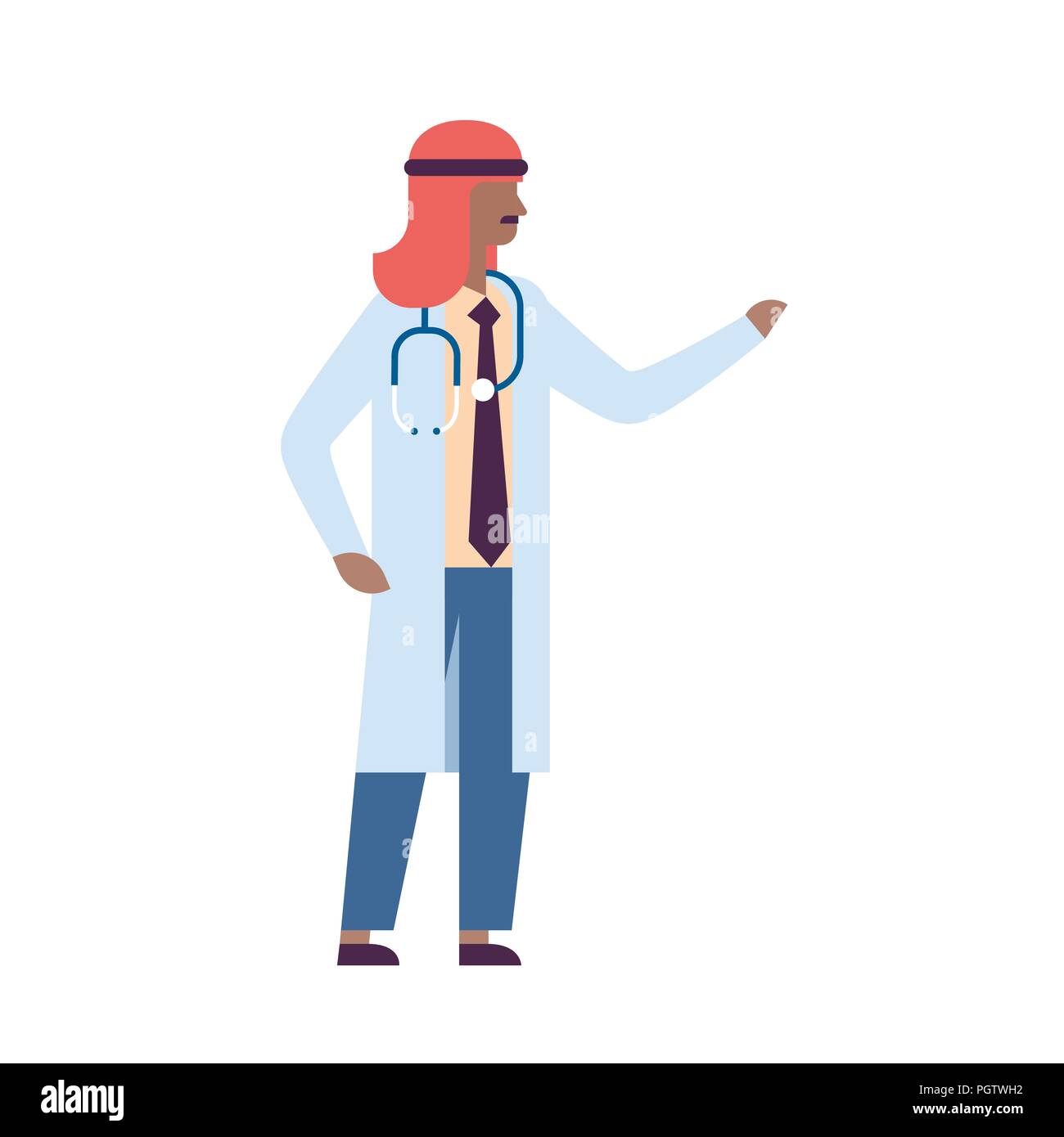 arab man pointing hand medical doctor phonendoscope healthcare concept ...