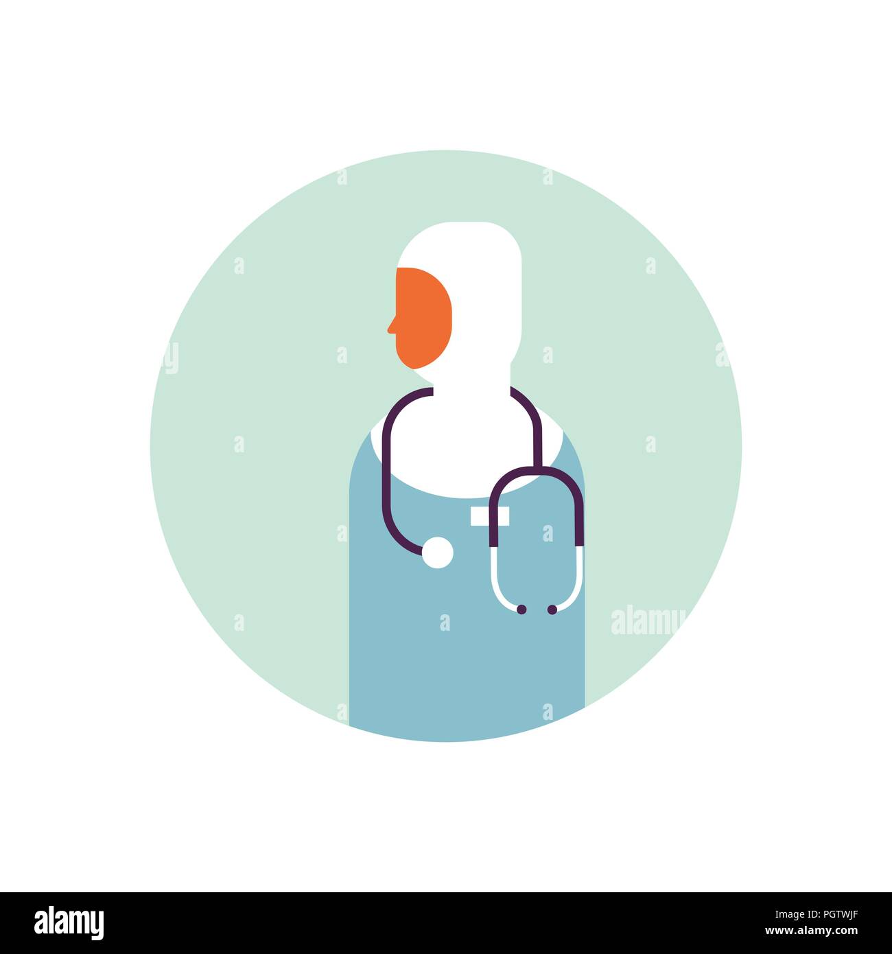 arab woman medical doctor stethoscope healthcare concept profile icon ...