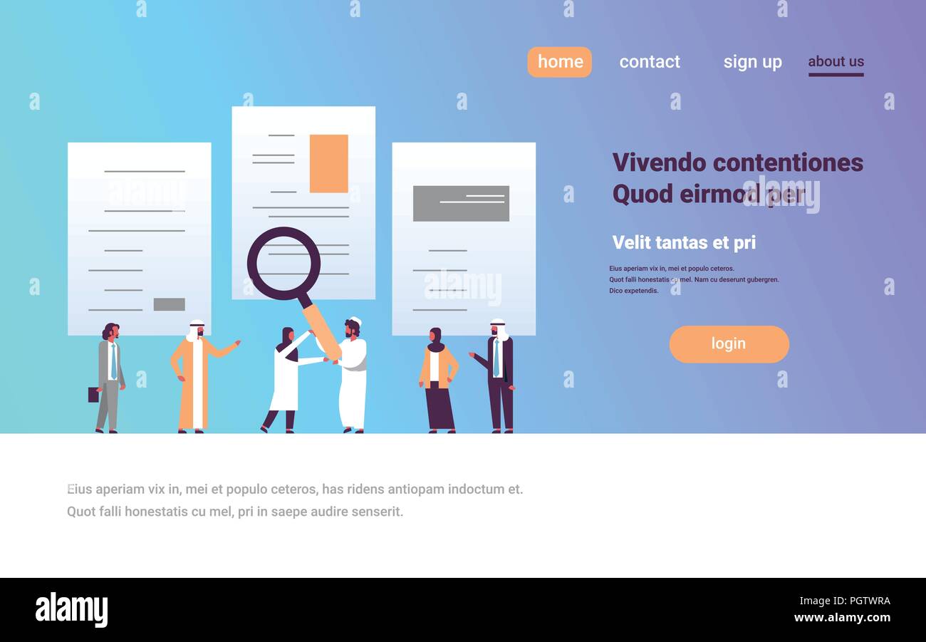 Arab job interview Stock Vector Images - Alamy