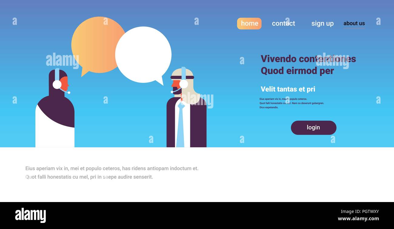 arabic couple chat bubbles communication support speech dialogue call ...