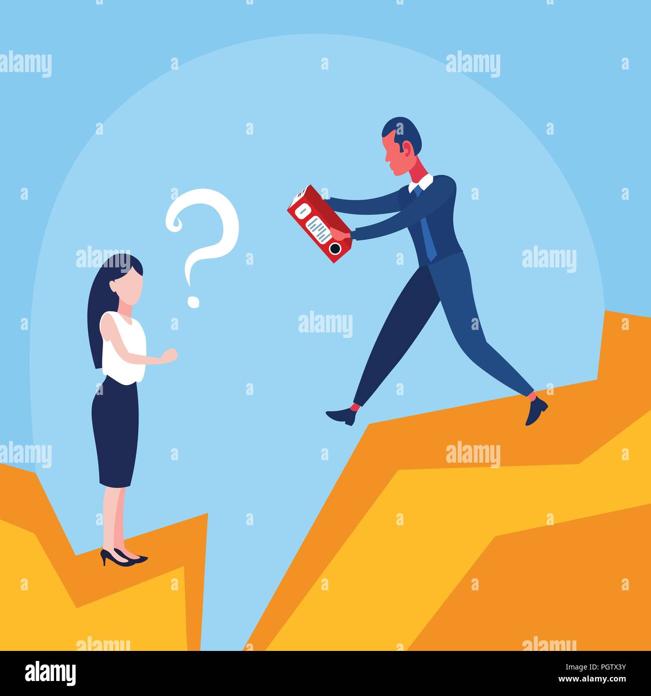 Business cartoon boss giving employee Stock Vector Images - Alamy