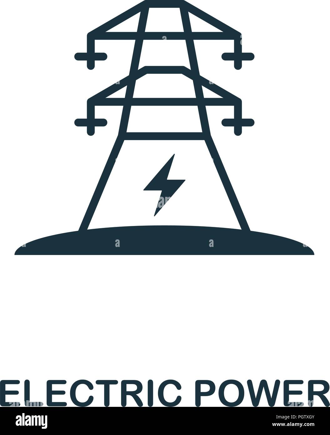 Electric Power icon. Monochrome style design from power and energy ...