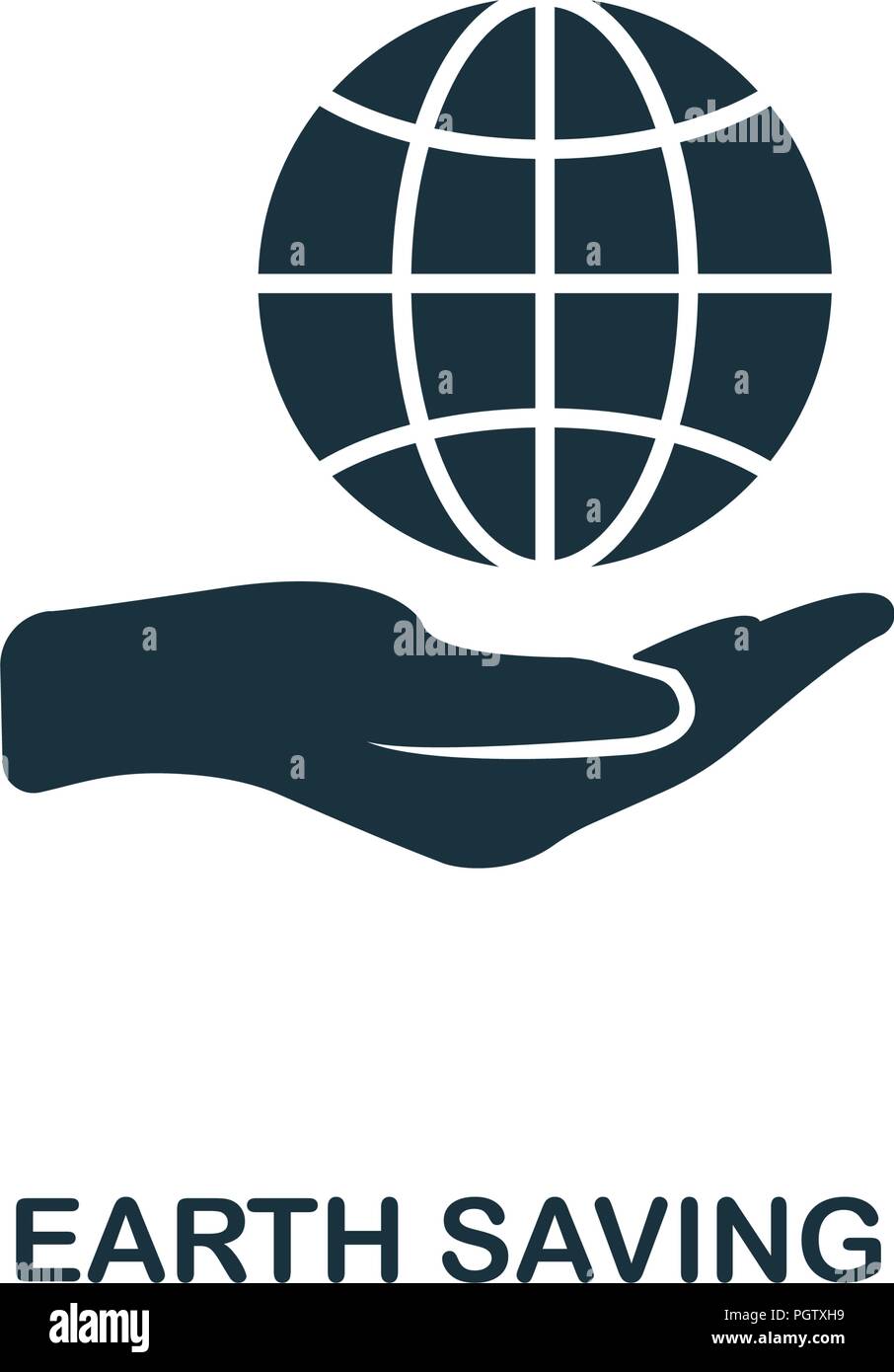 Earth Saving icon. Monochrome style design from power and energy ...