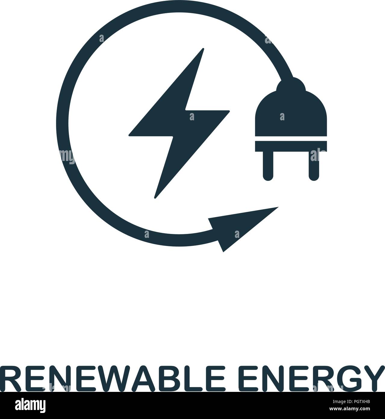 Renewable Energy icon. Monochrome style design from power and energy ... Renewable Energy icon. Monochrome style design from power and energy ...