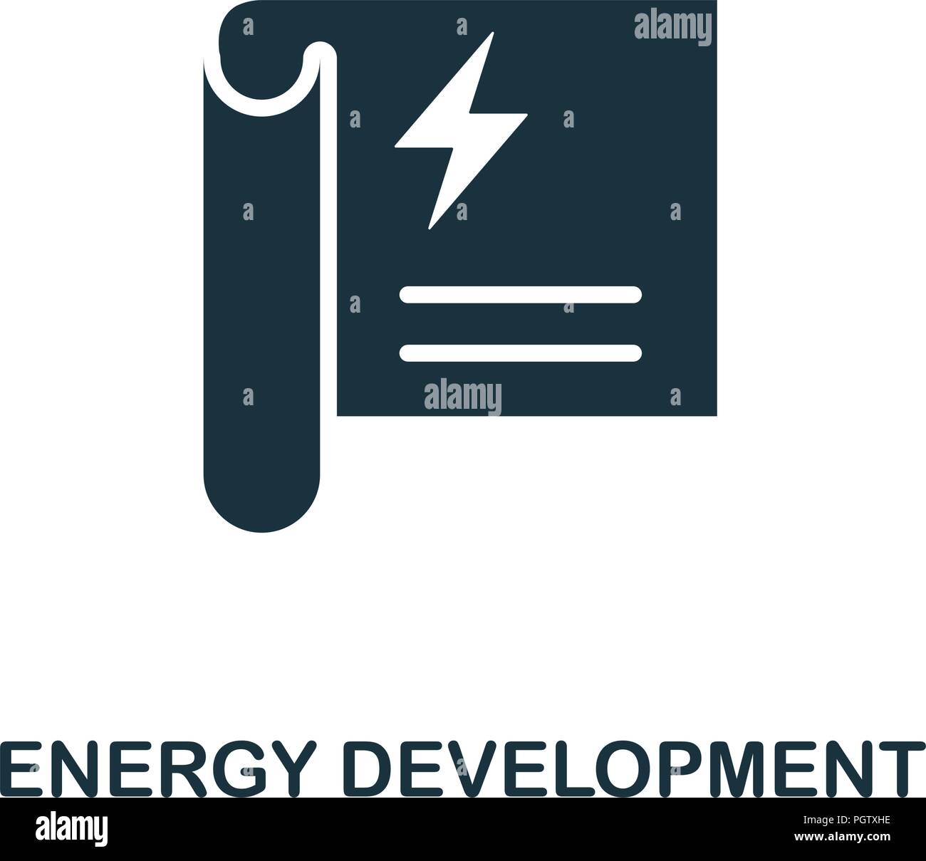 Energy Development icon. Monochrome style design from power and energy ...