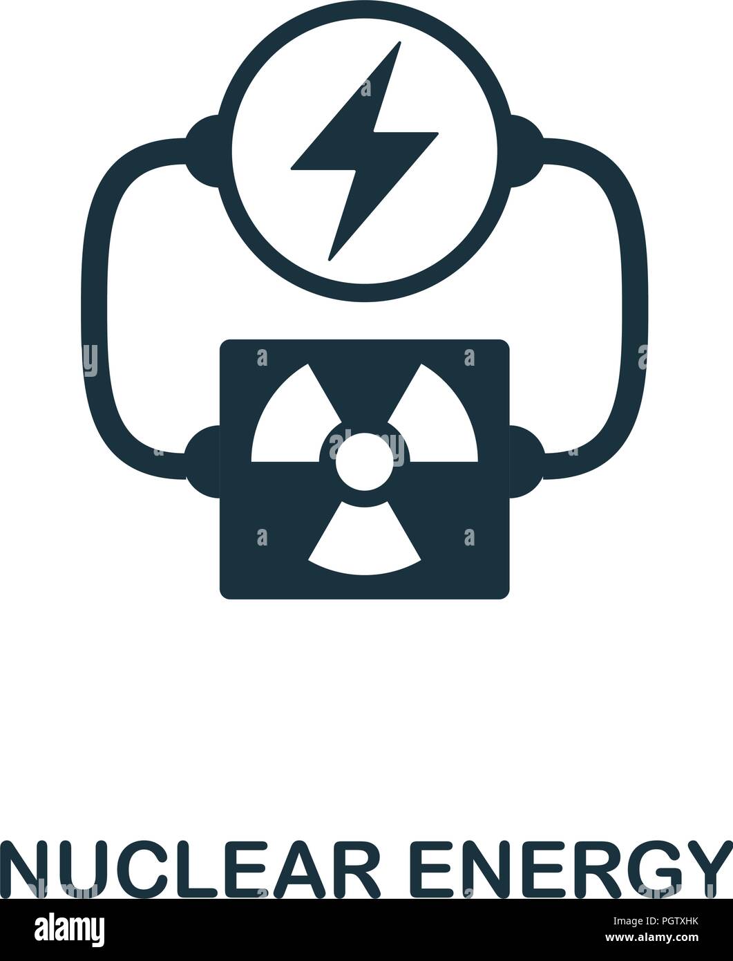 Nuclear Energy icon. Monochrome style design from power and energy ...