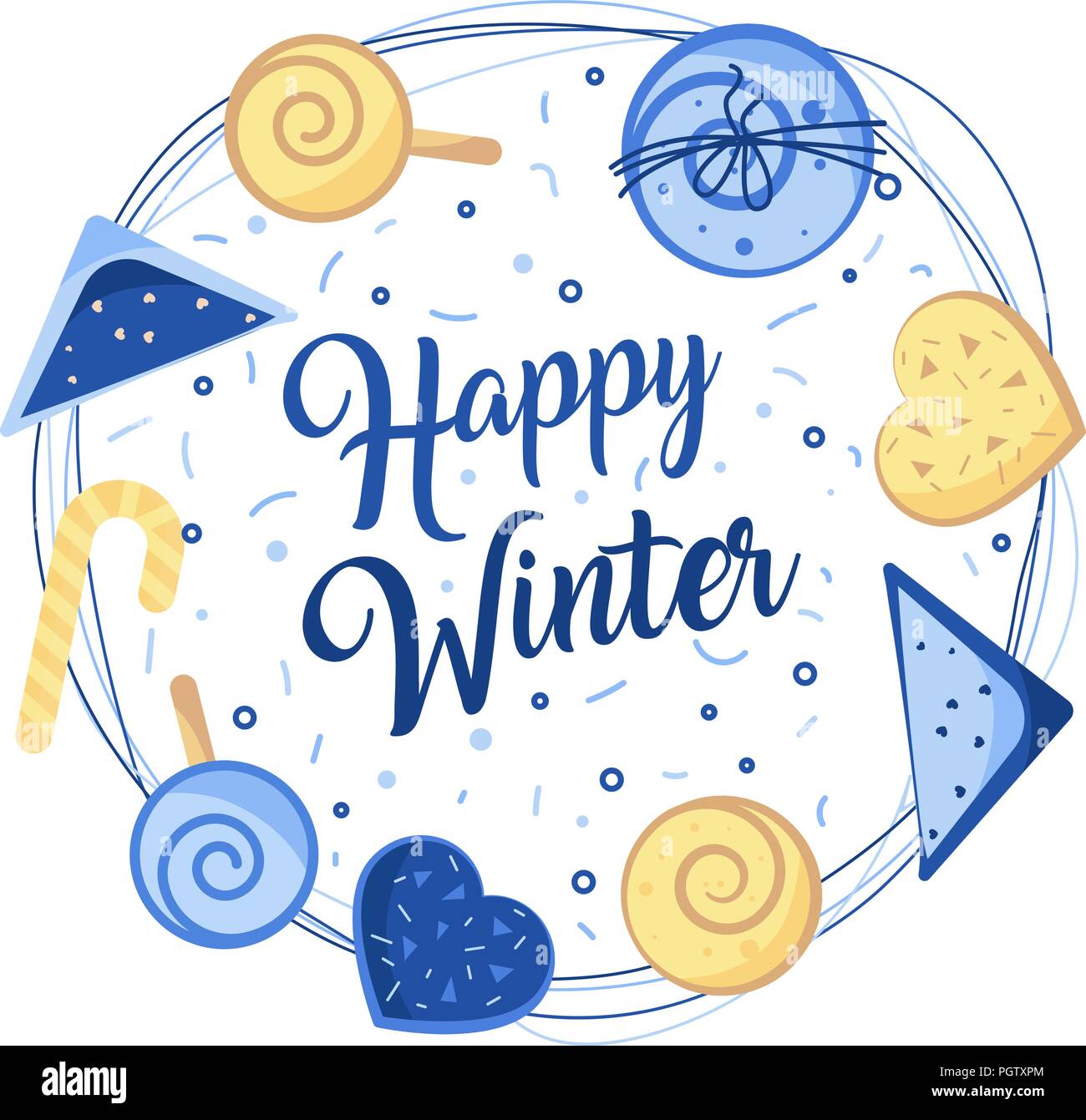 Winter emblems for invitation, greeting card, t-shirt, prints and ...
