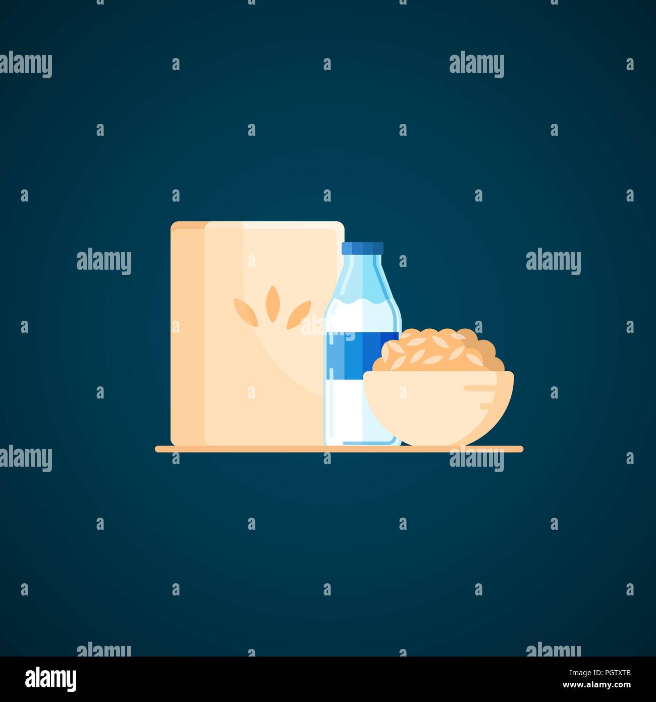 Breakfast food icons in cartoon style. Delicious healthy breakfast ...