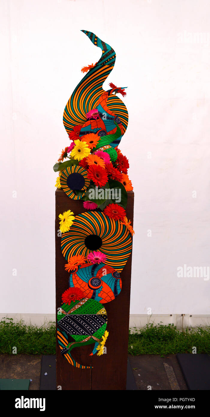Psychedelic theme flower display Stock Photo - Alamy