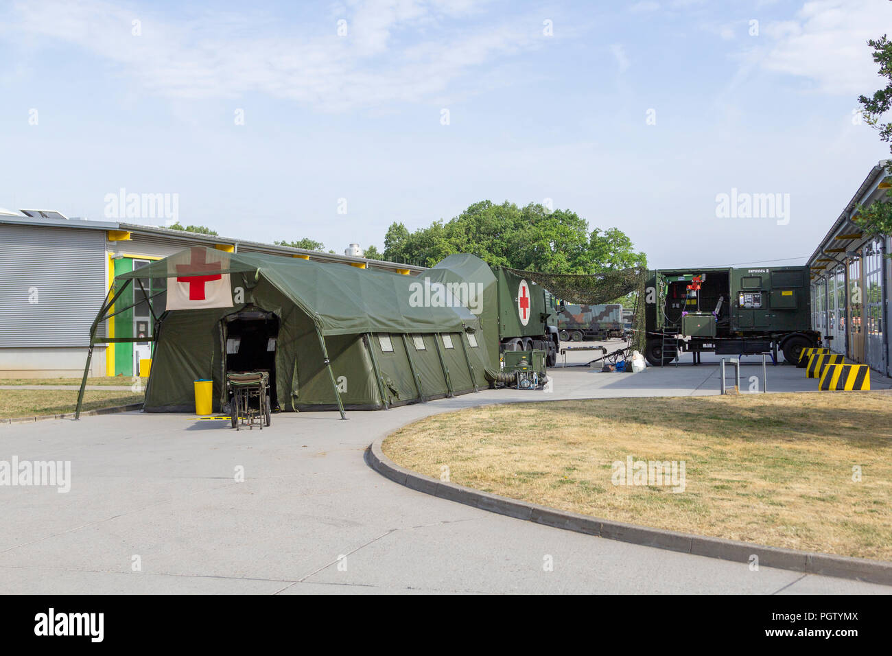 MUNSTER / GERMANY - JUNE 16, 2018: german military field hospital ...