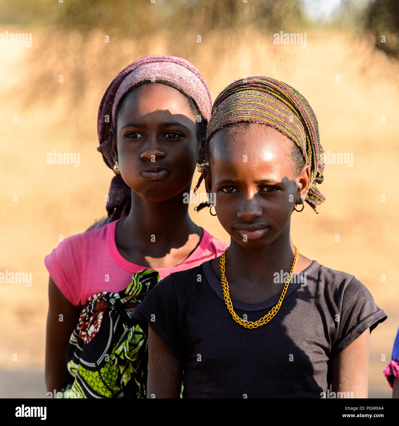 FERLO DESERT, SENEGAL - APR 25, 2017: Unidentified Fulani girl in ...