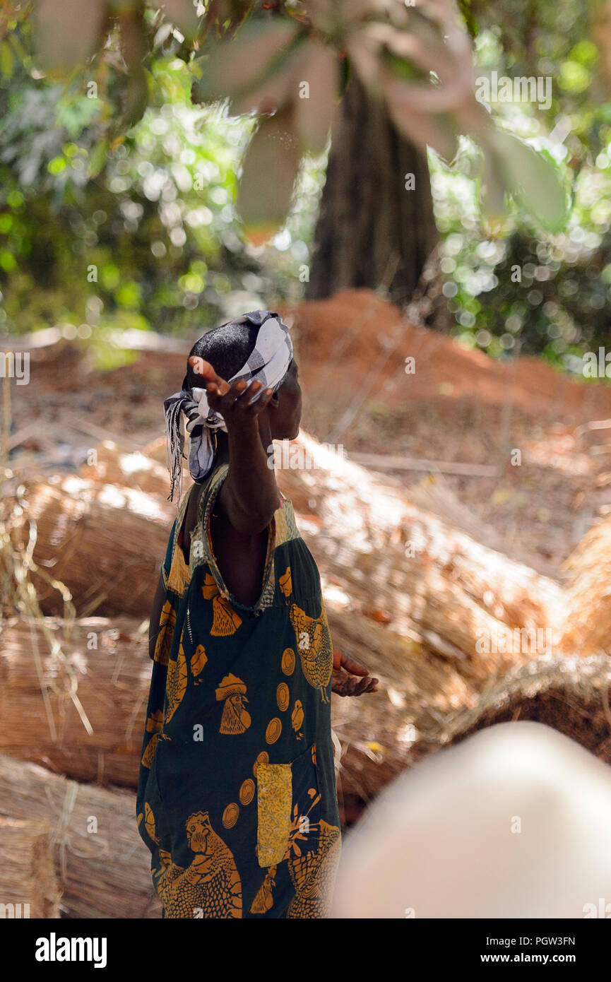 CANHABAQUE, GUINEA BISSAU - MAY 4, 2017: Unidentified local woman in ...