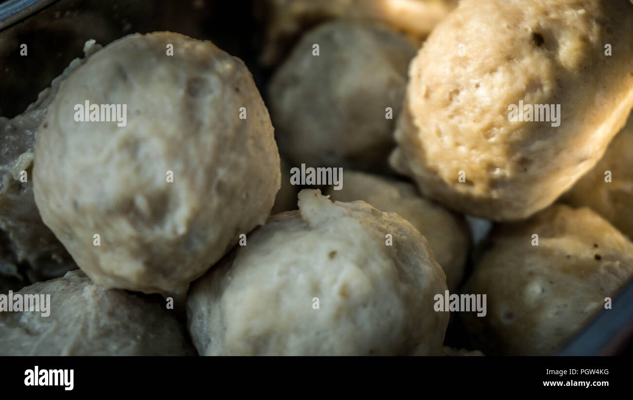 Indonesian Food, Bakso in the steamer or boiled in pekalongan central ...