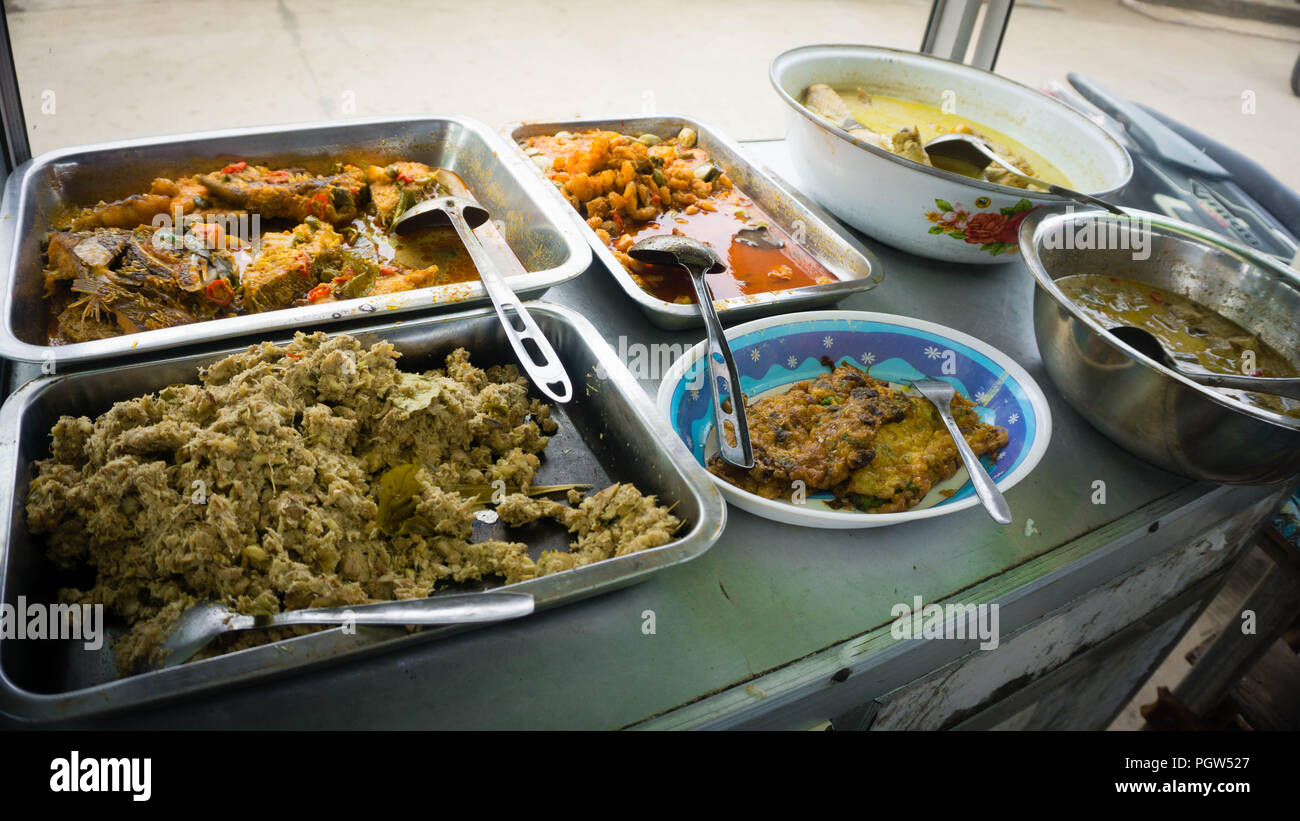 nasi warteg on traditional restaurant Indonesian cuisine in central ...