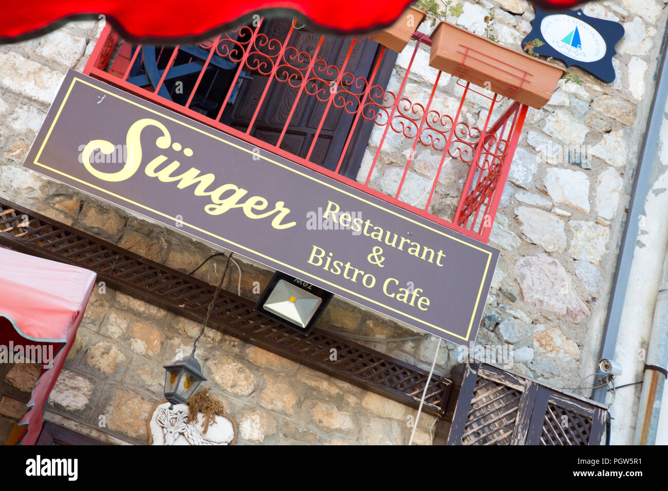 Sunger turkish restaurant bistro cafe sign hi-res stock photography and ...