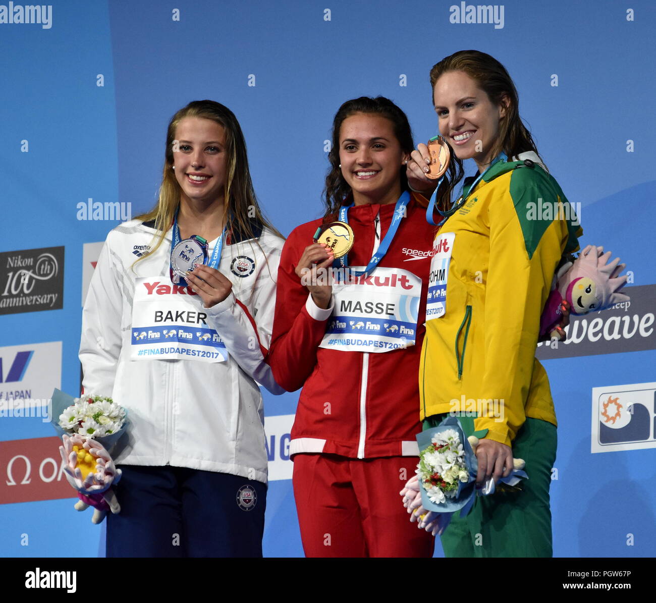 Budapest, Hungary - Jul 25, 2017. BAKER Kathleen (USA), MASSE Kylie ...