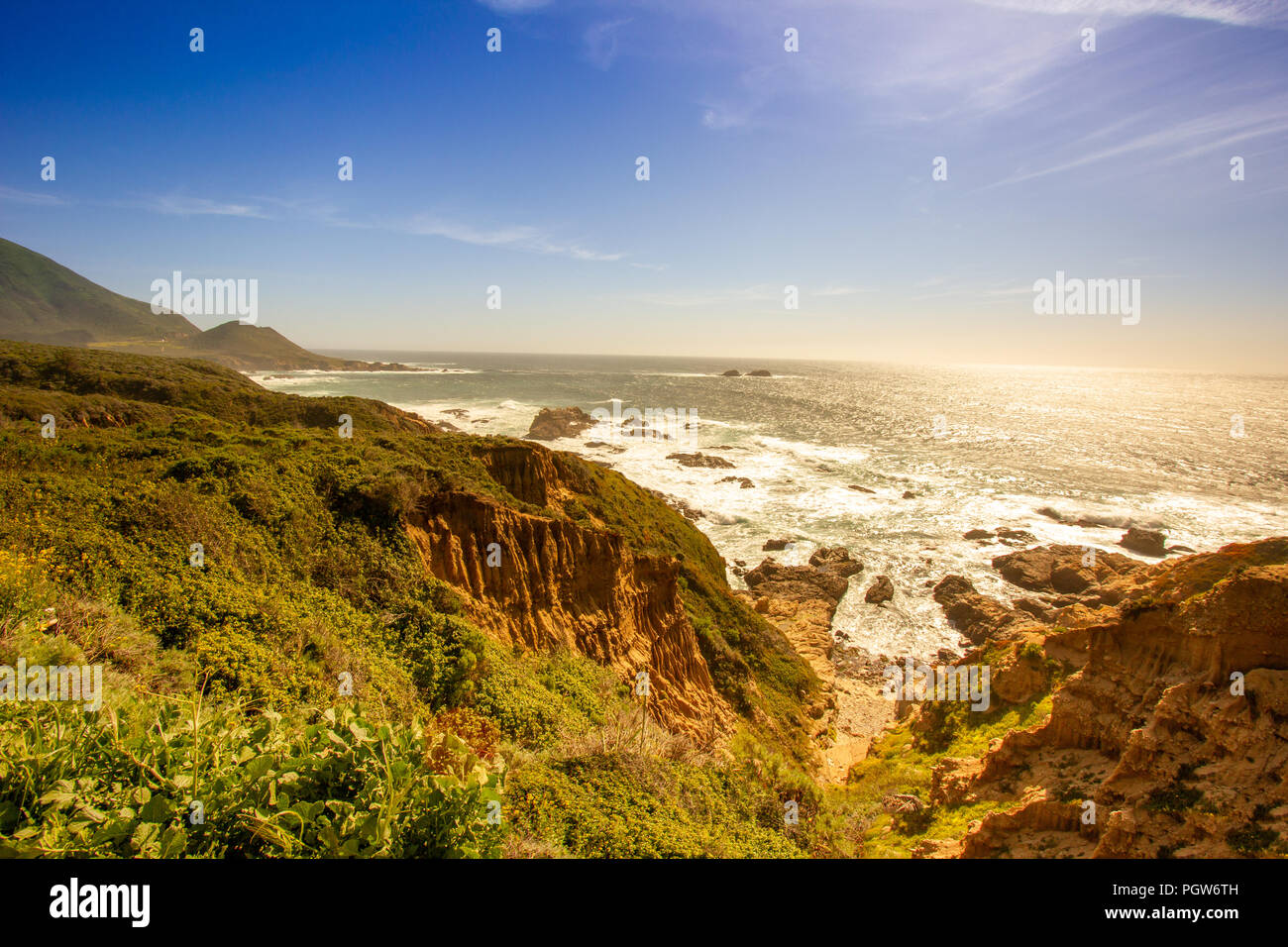 California's coastline along California State Route 1, one of the most ...